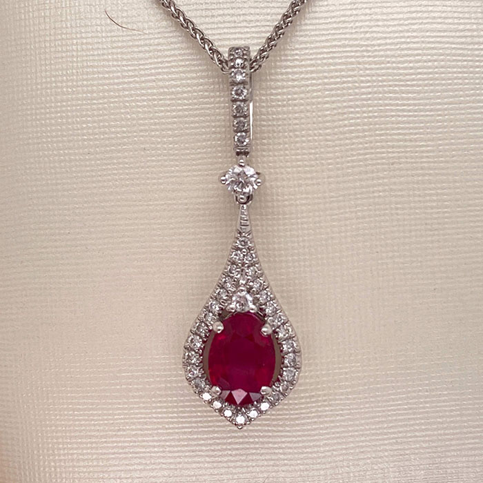 Ruby and Diamond Pendant – Vandenbergs Jewellers